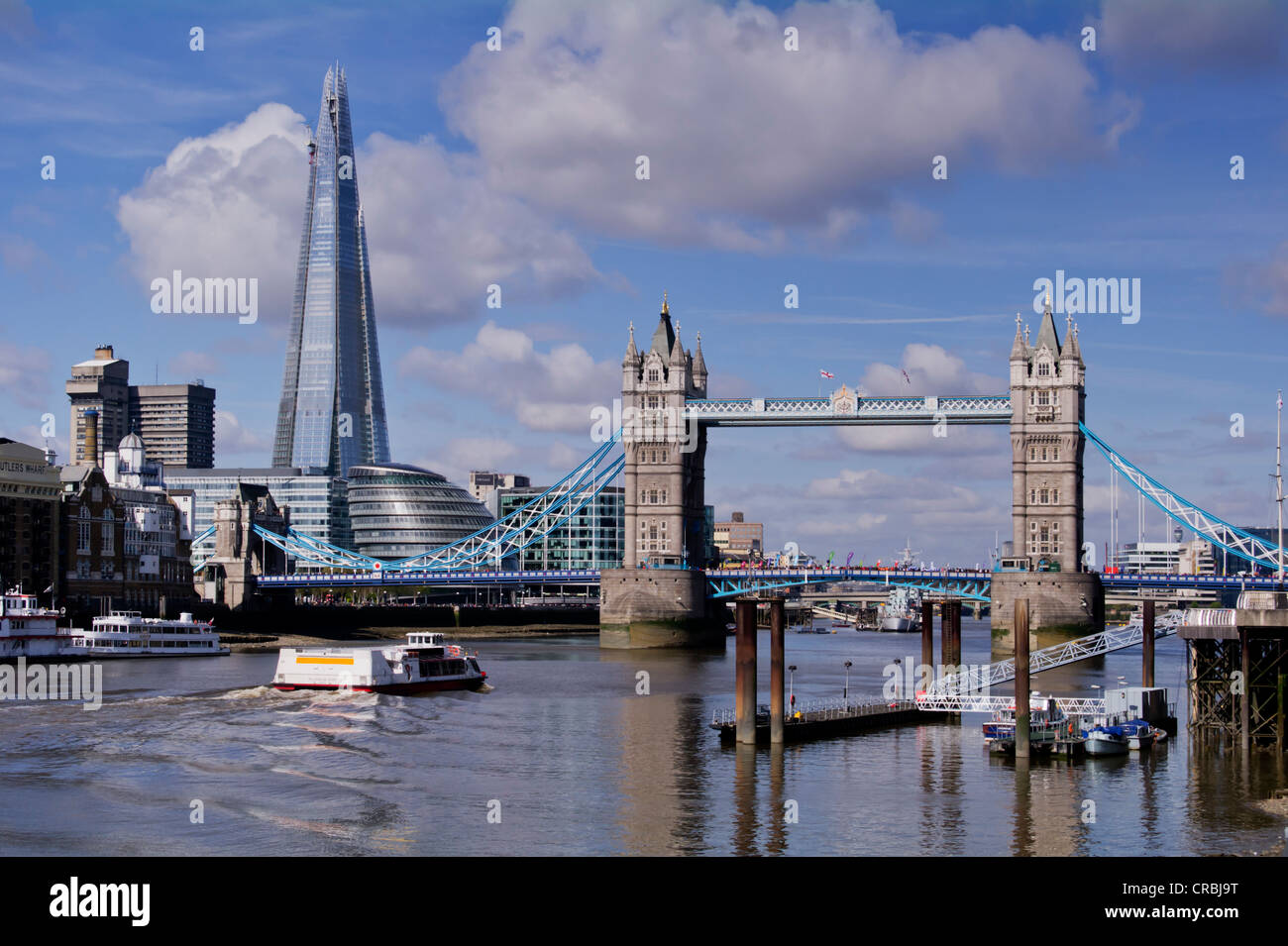UK, England, London, Shard with Tower Bridge Stock Photo - Alamy