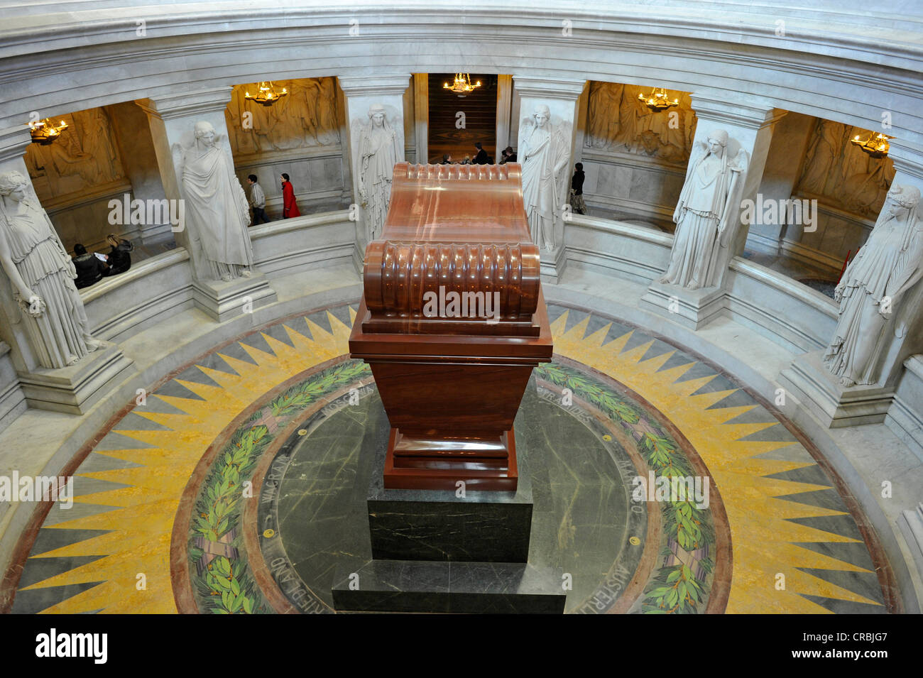 Crypt tomb of Napoleon, Dome des Invalides or Eglise du Dome church ...