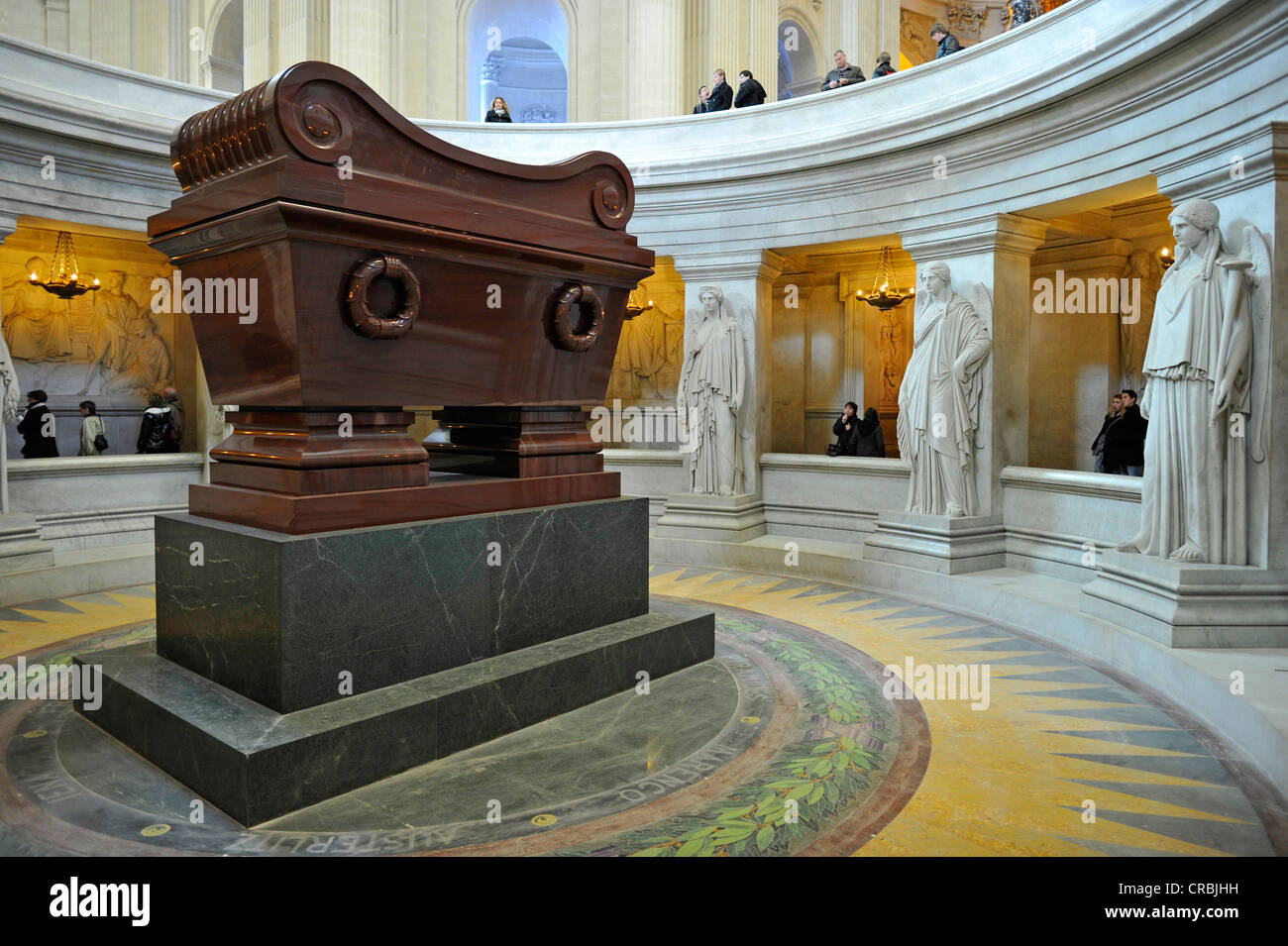 Crypt tomb of Napoleon, Dome des Invalides or Eglise du Dome church ...
