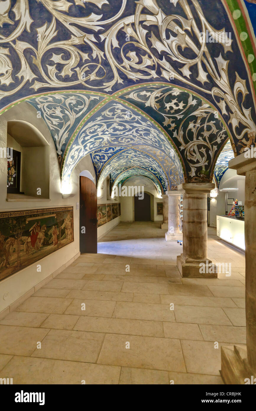 Artful vault in Burg Lauenstein castle, Lauenstein district ...