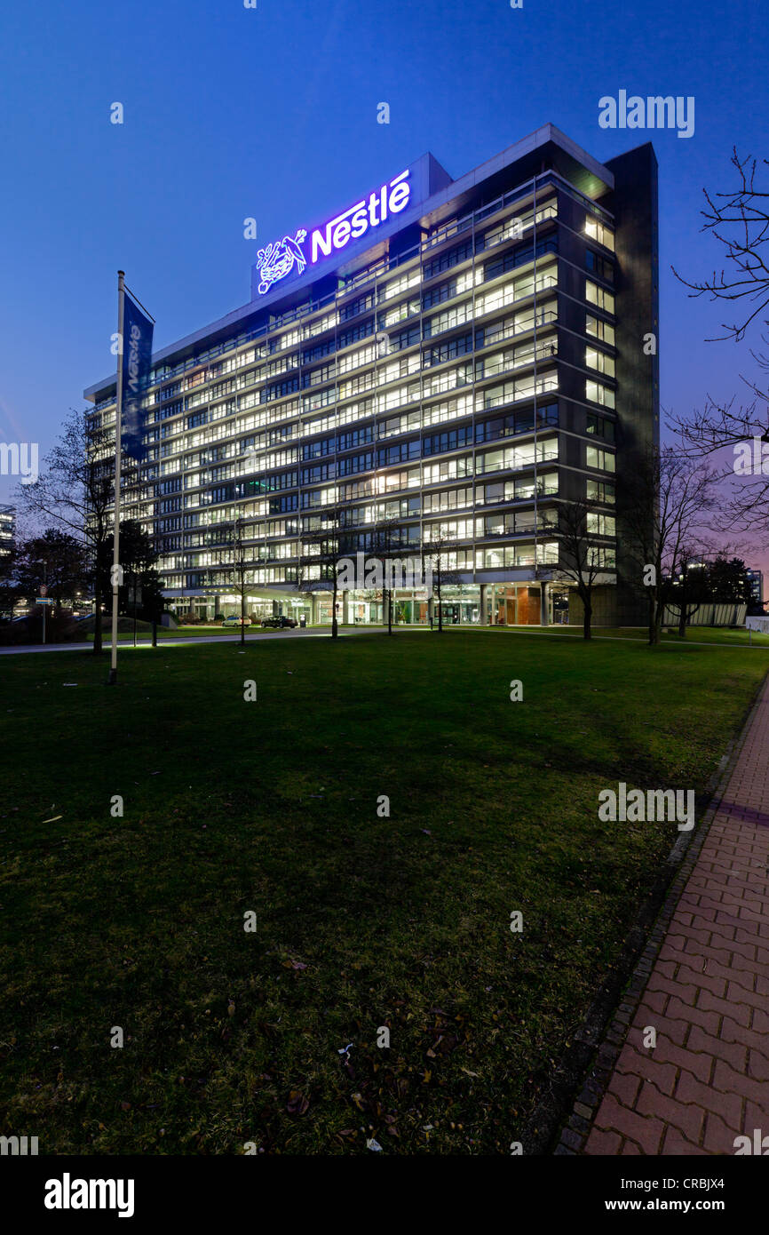 Headquarters of Nestle, Niederrad area, Frankfurt am Main, Hesse ...