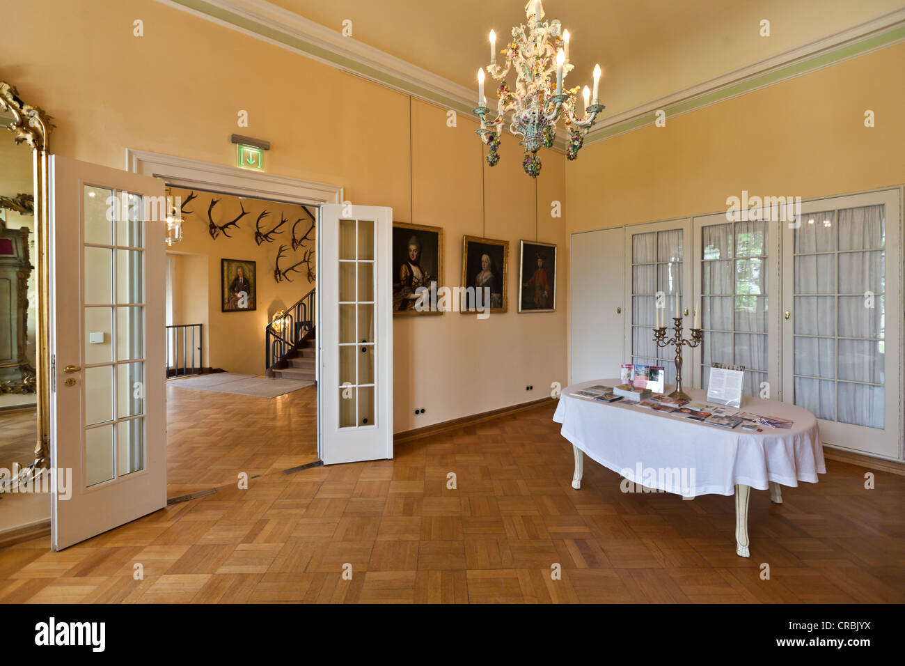 Interior, Schloss Callenberg palace, hunting lodge and summer residence ...