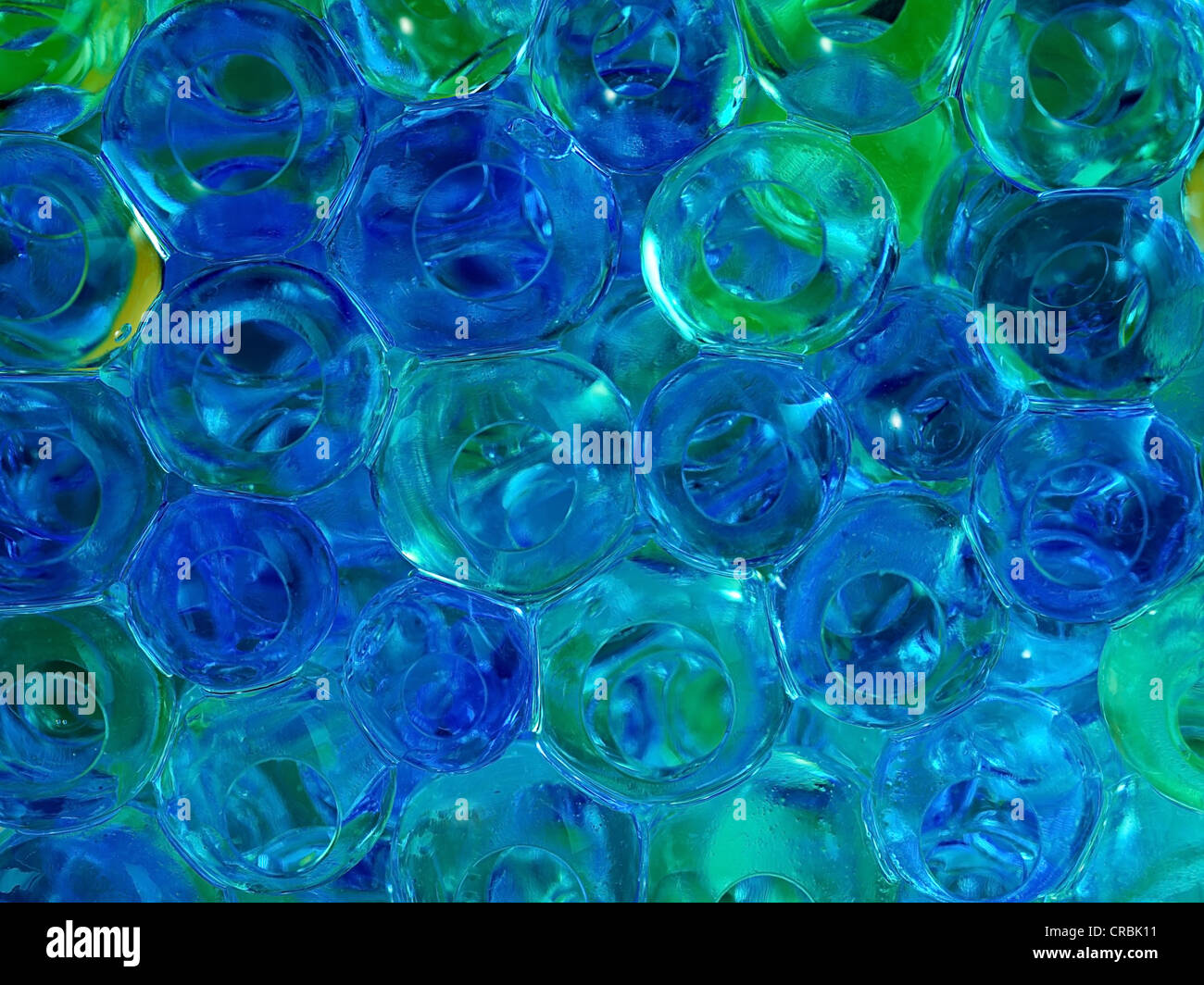 translucent blue and yellow glass beads Stock Photo - Alamy