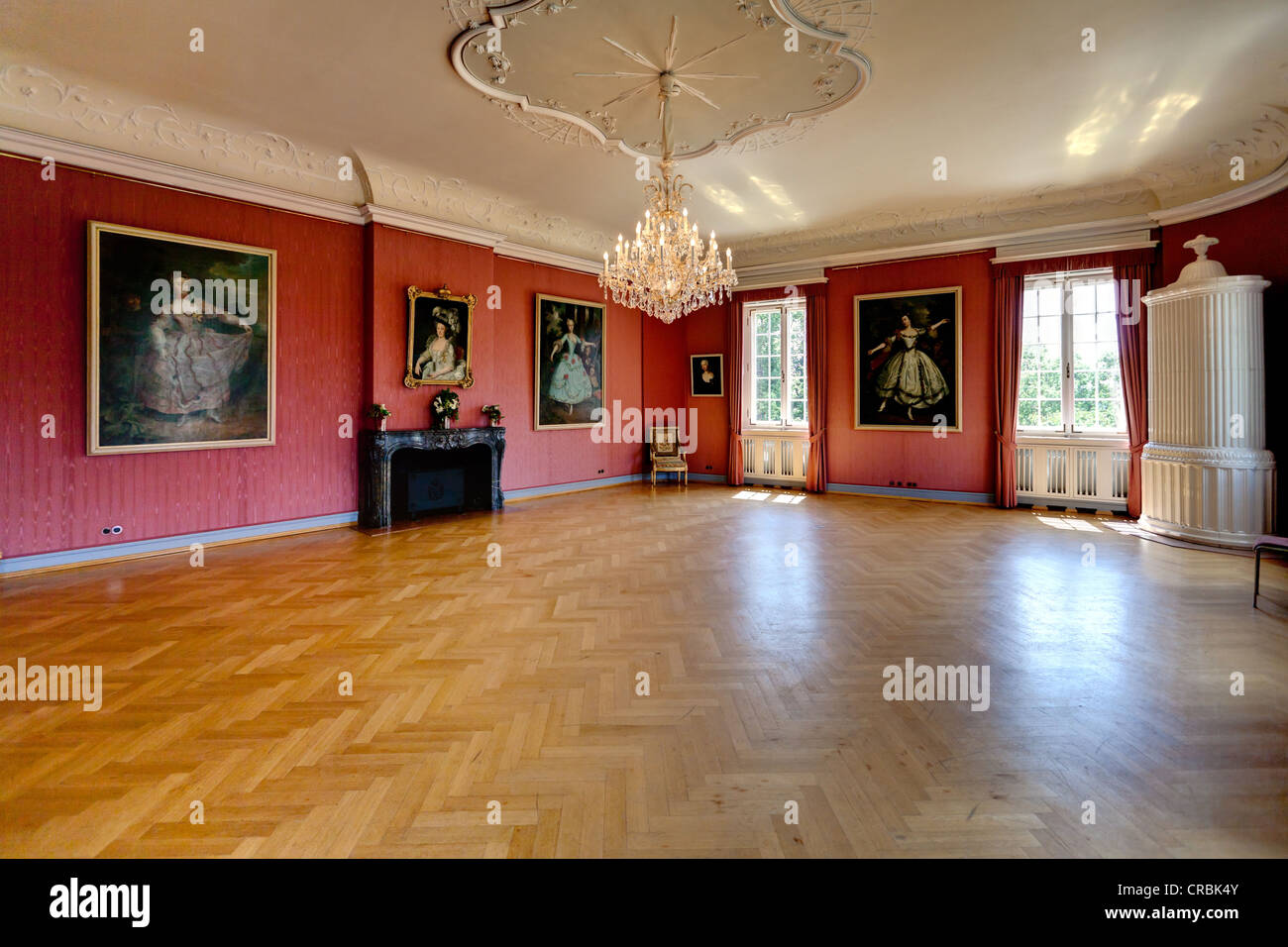 Interior, Schloss Callenberg palace, hunting lodge and summer residence ...