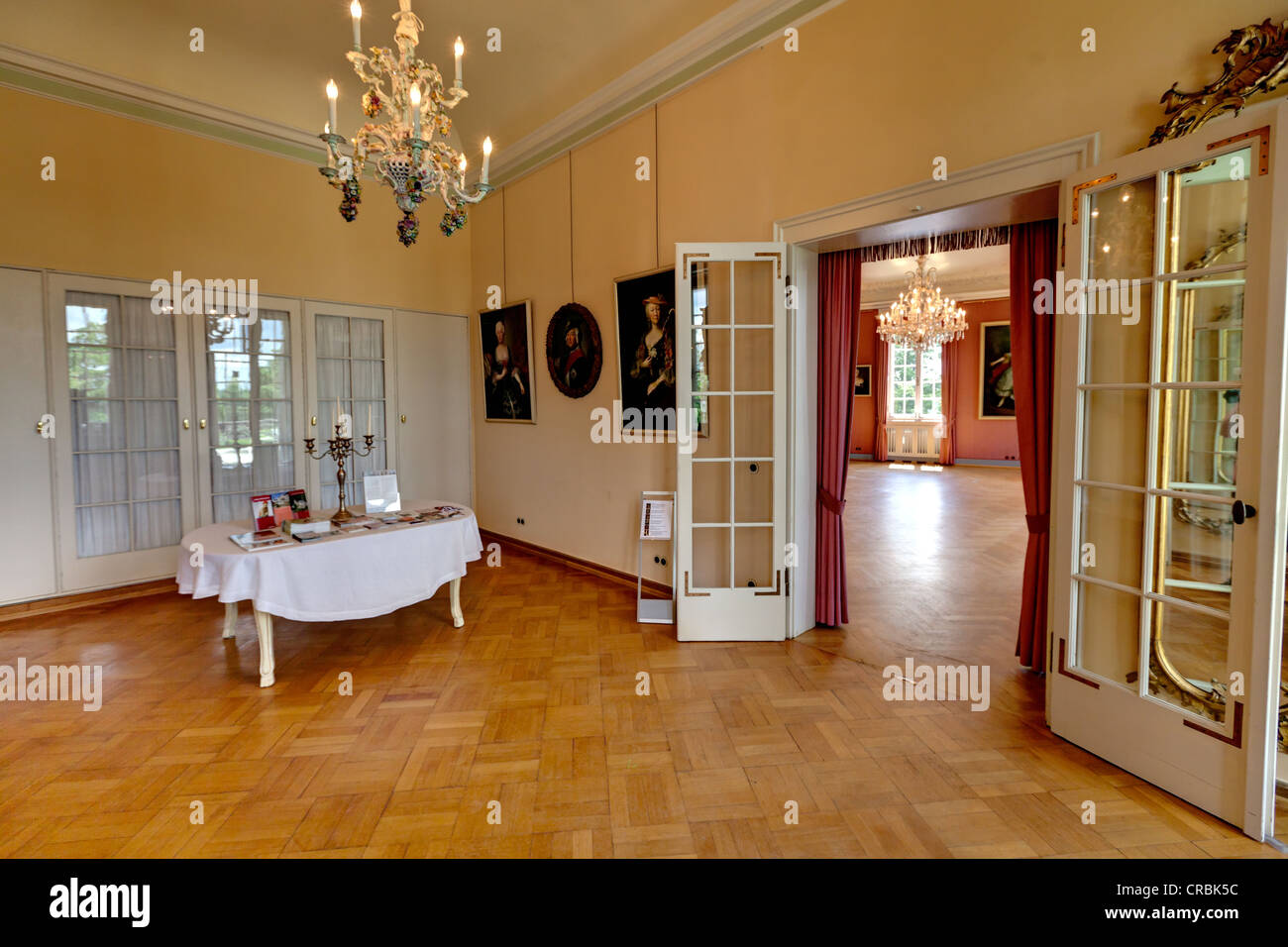 Interior, Schloss Callenberg palace, hunting lodge and summer residence ...