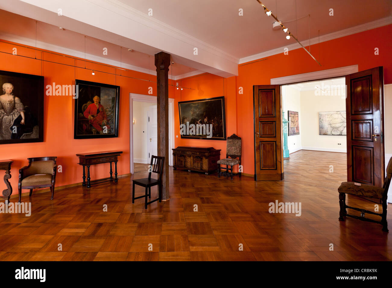 Interior, Schloss Callenberg palace, hunting lodge and summer residence ...