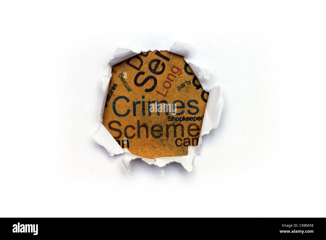 Concept of crimes Cut Out Stock Images & Pictures - Alamy