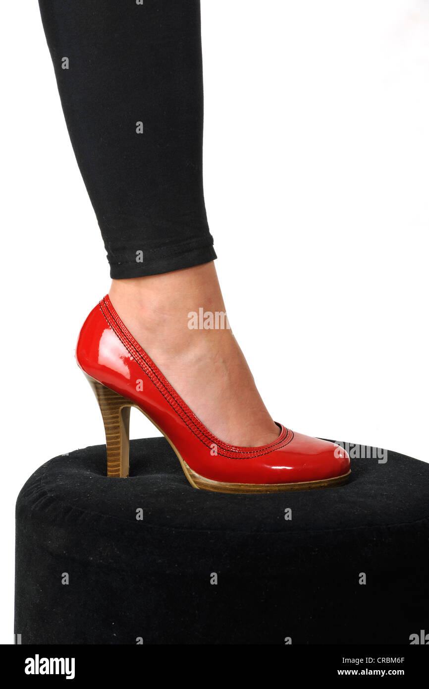 Closeup of foot heels hi-res stock photography and images - Alamy