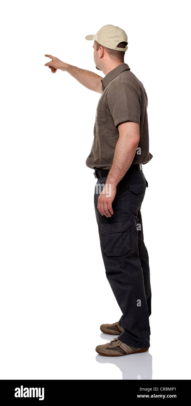 Pointing Pose High Resolution Stock Photography and Images - Alamy