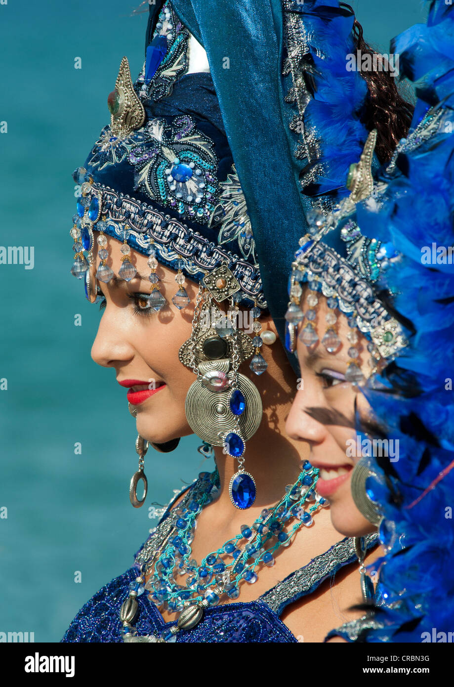 Women in Traditional Moors Costume at the Moors and Christians Fiesta ...