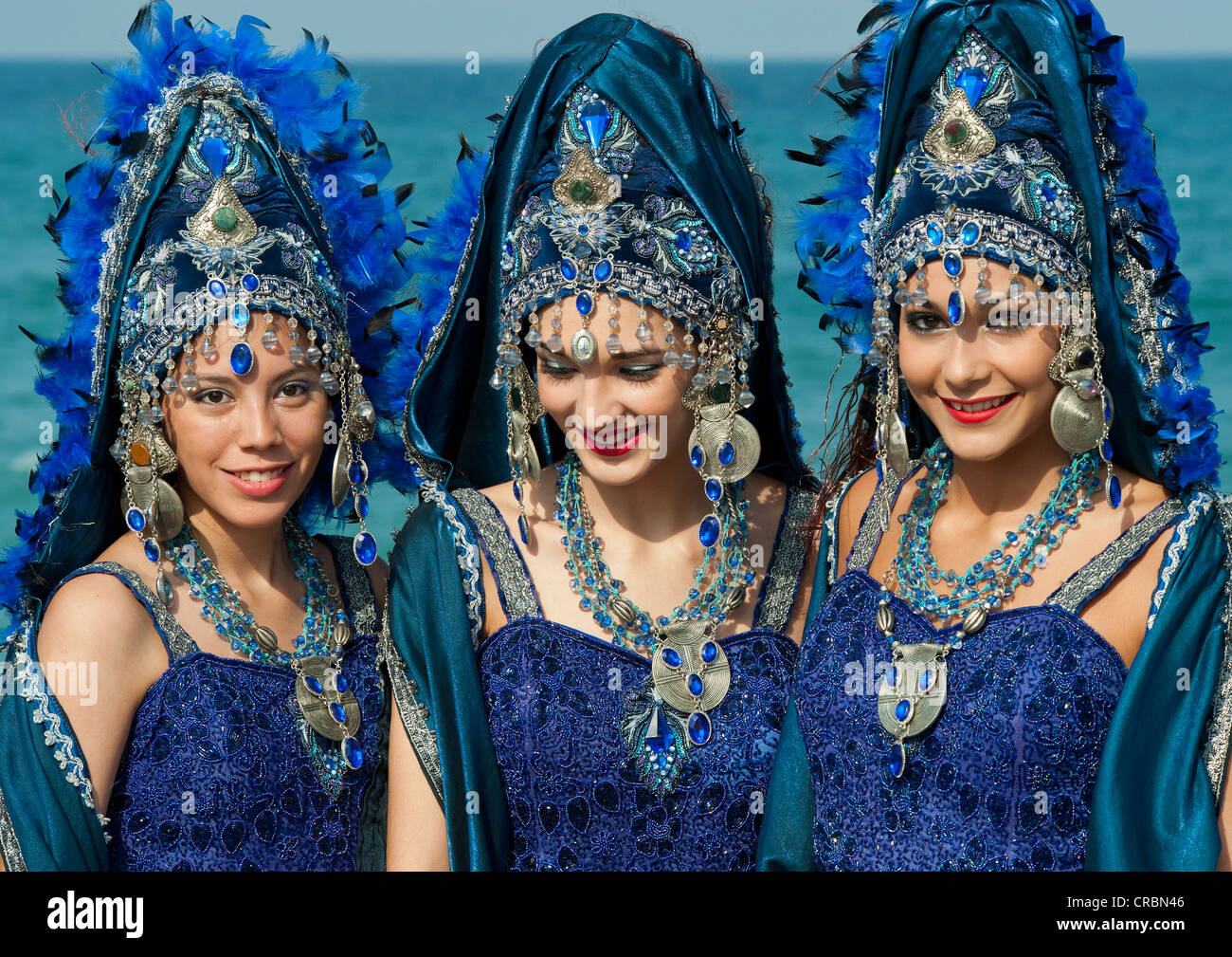 Women in Traditional Moors Costume at the Moors and Christians Fiesta ...