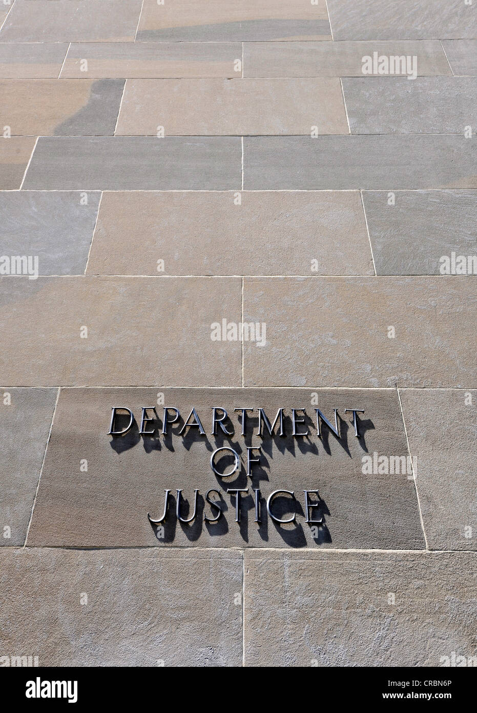 United States Department of Justice, lettering, Washington DC, District ...