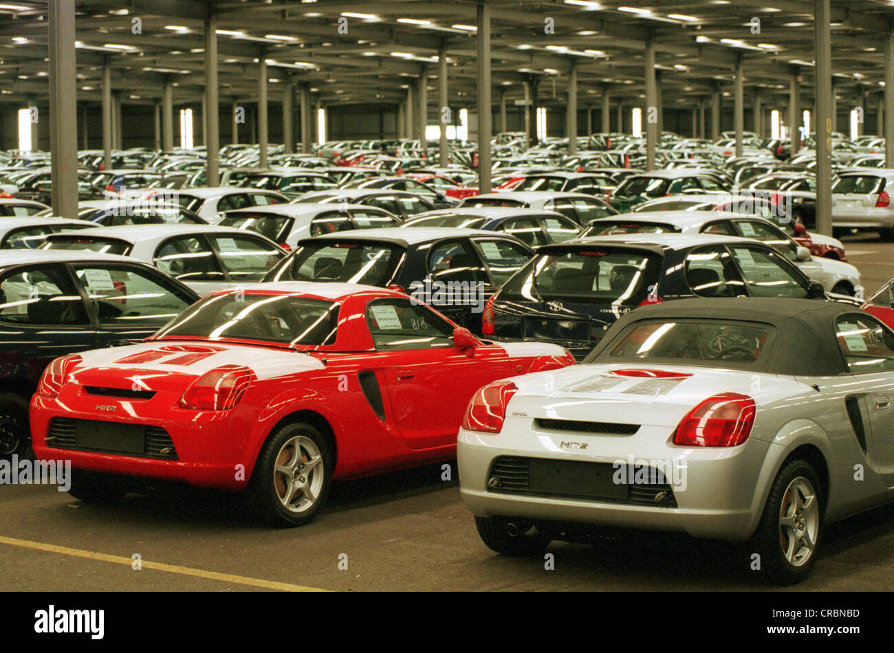 Toyota cars in Bremerhaven (Import / Export Stock Photo - Alamy