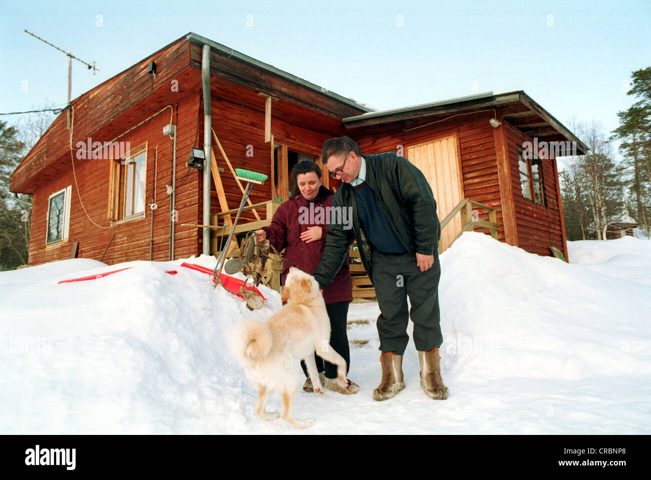 Sámi couple (Finnish Lapland Stock Photo - Alamy