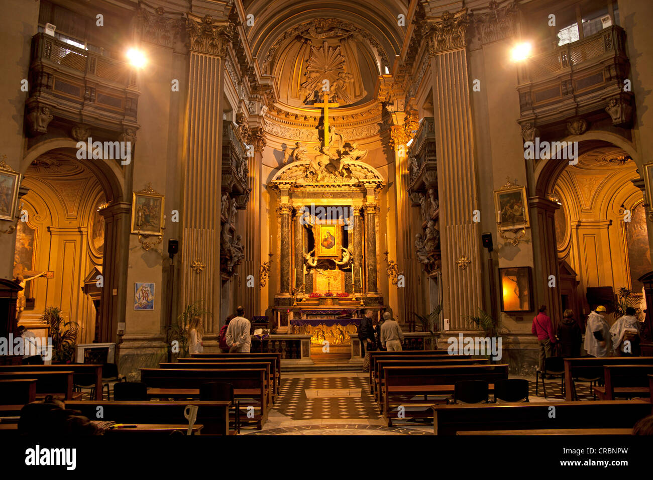 Interior of the an Catholic Church of Santa Maria dei Miracoli, one of ...