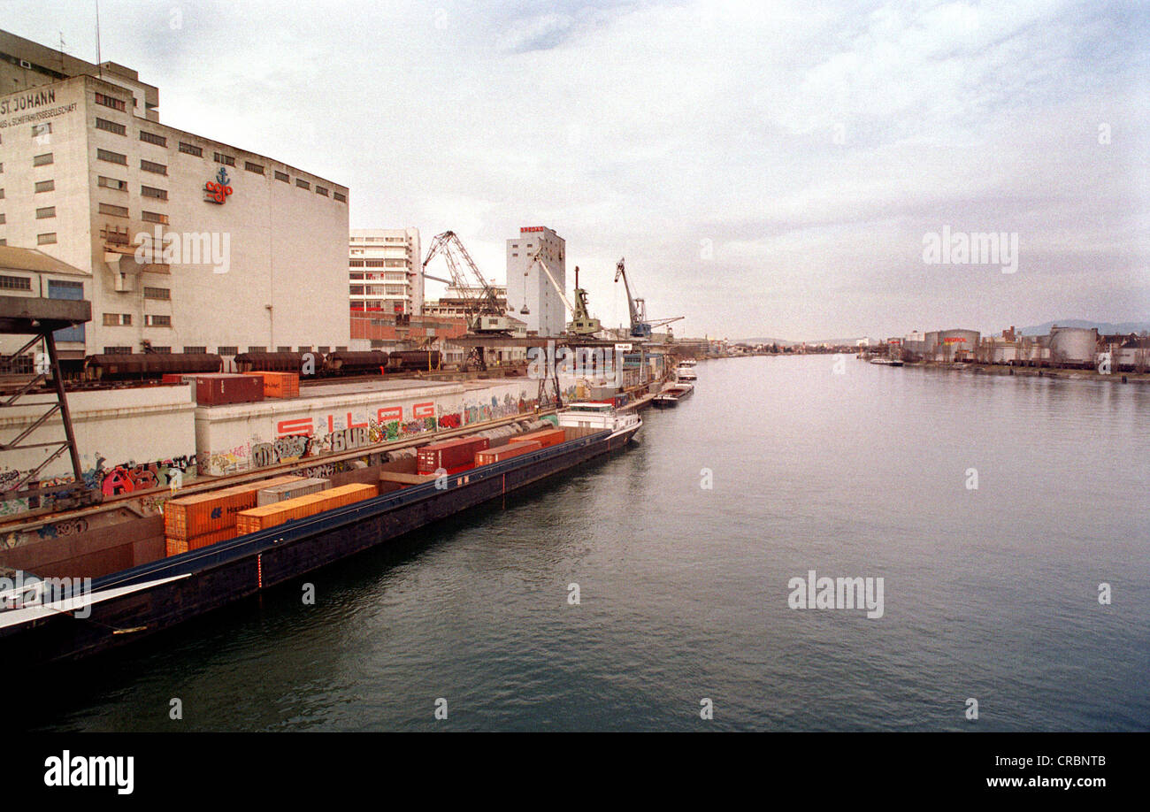 Container port on the Rhine in Basel (Switzerland Stock Photo - Alamy