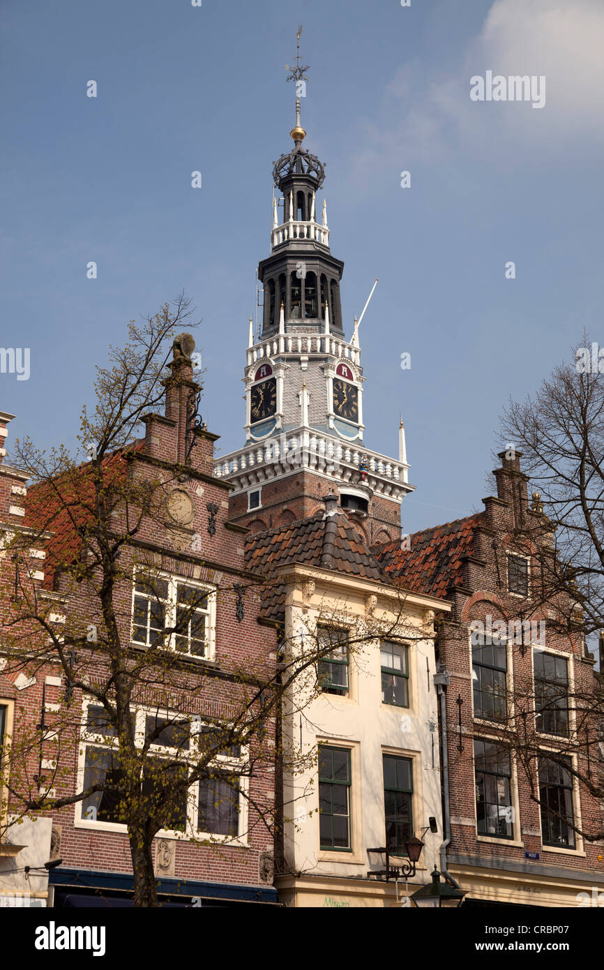 Gable and tower of the former weigh building, now Holland Kaasmuseum ...