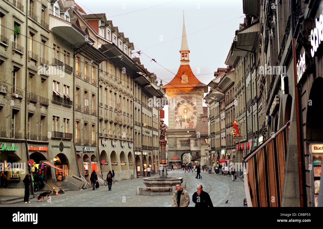 Old City of Bern with clock tower Stock Photo - Alamy