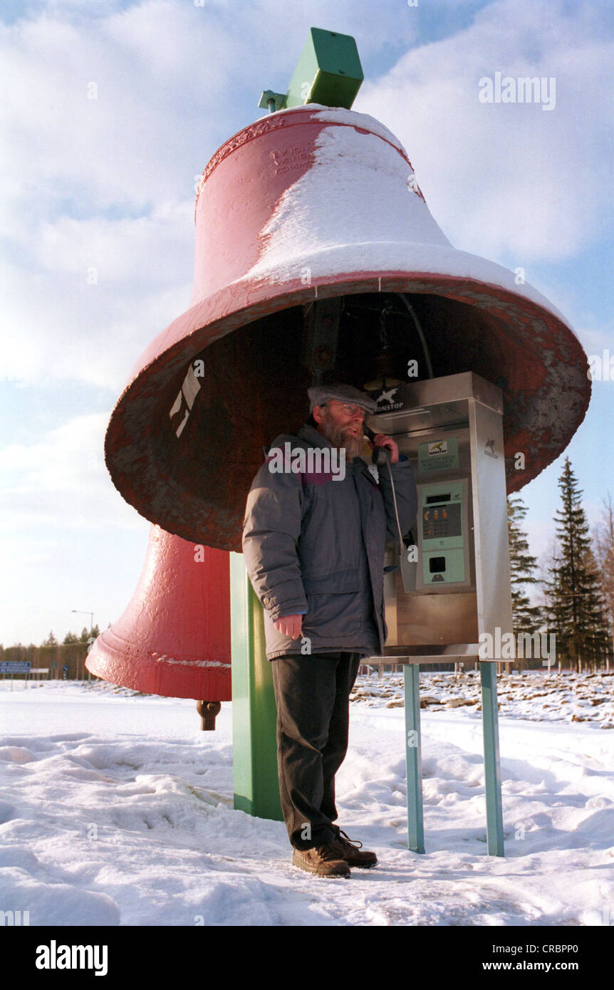 Phone booth in a church bell in Finland Stock Photo - Alamy