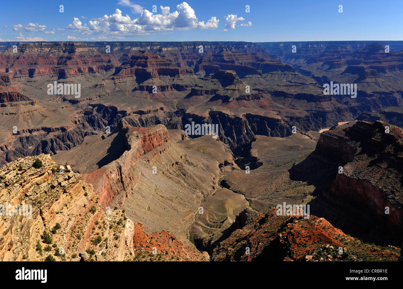 View of Isis Temple and the Colorado River from Hopi Point Lookout ...