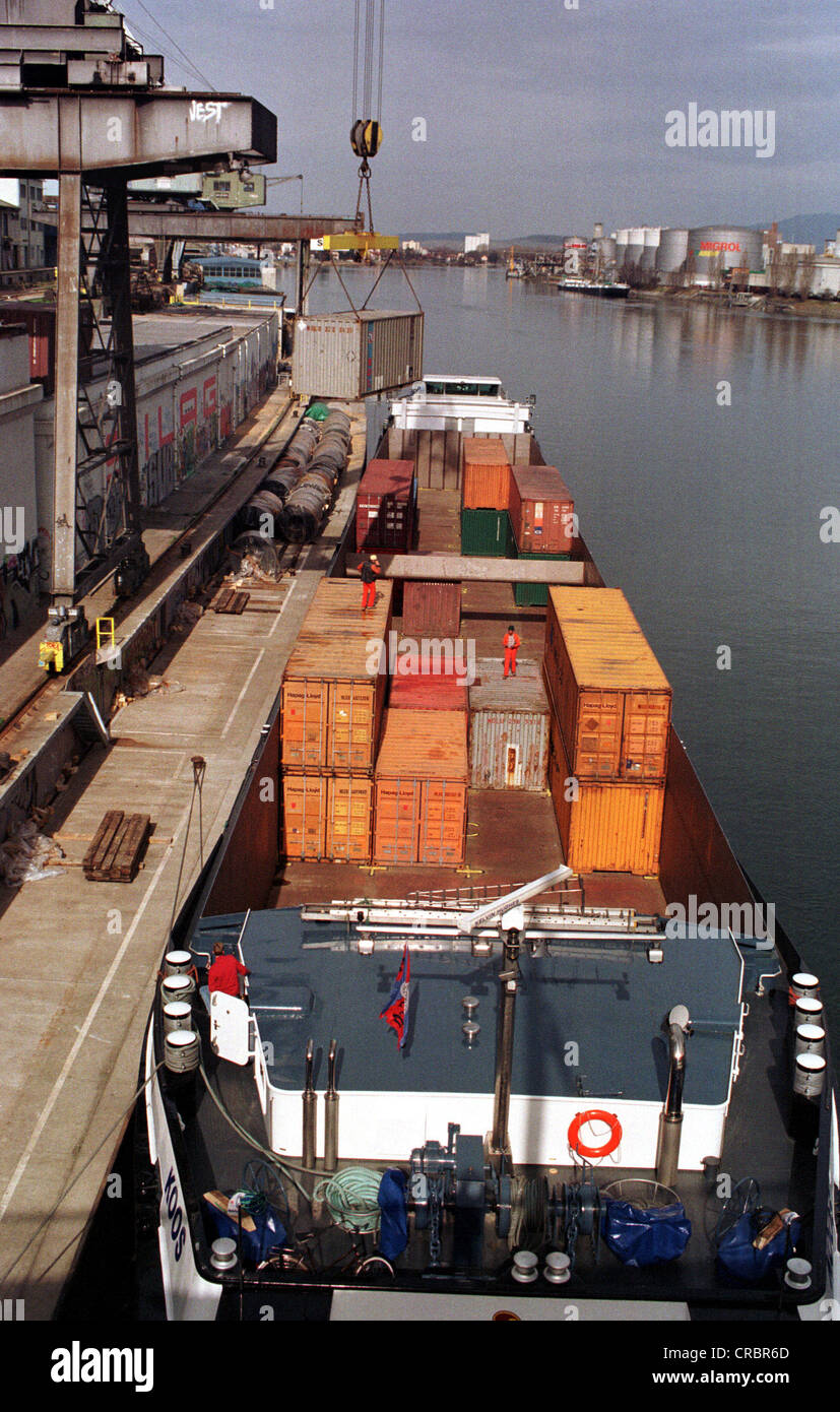 Basel barge rhine hi-res stock photography and images - Alamy