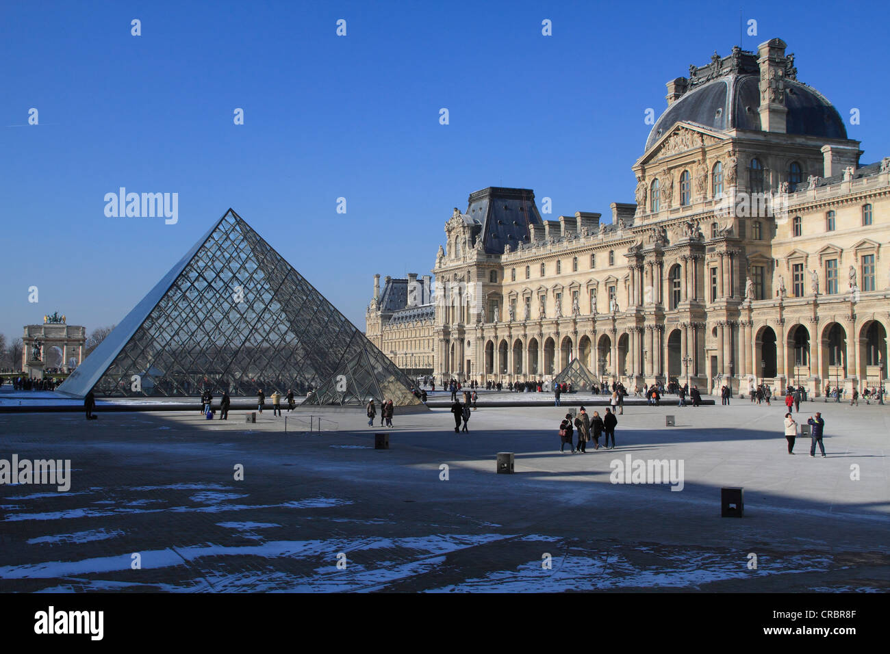 The Louvre Museum in Winter, Paris, France, Europe Stock Photo - Alamy