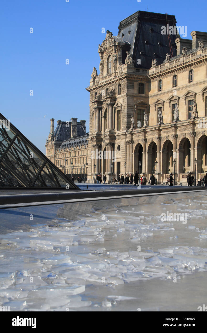 Louvre museum and pyramids hi-res stock photography and images - Alamy