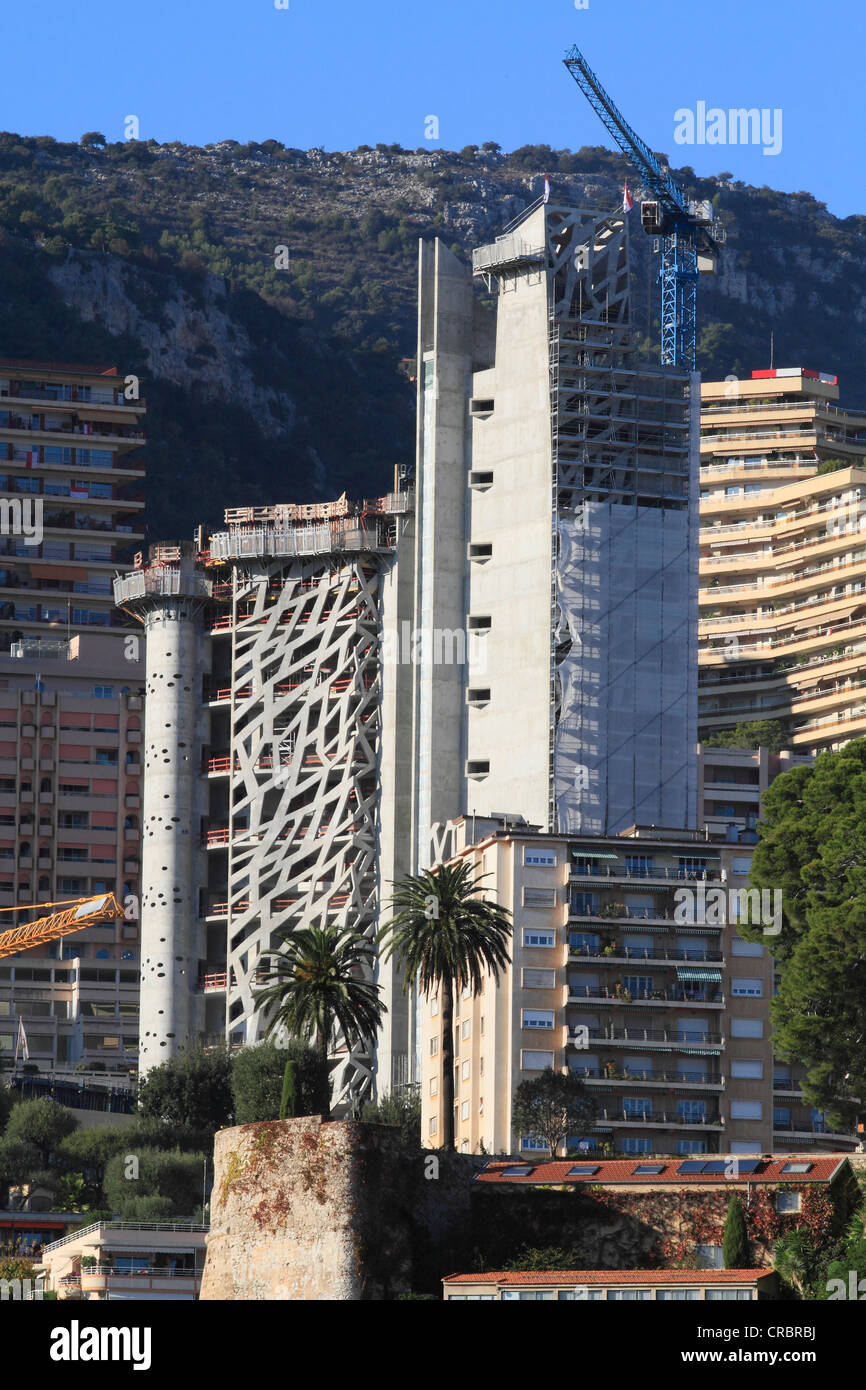 High-rise building under construction, Principality of Monaco, Côte d ...