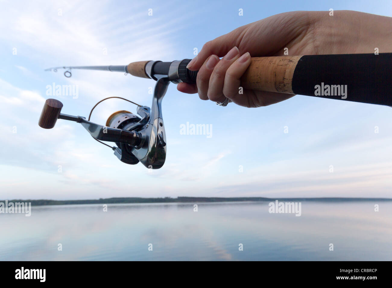 fishing, fishing in a lake, nature series Stock Photo - Alamy