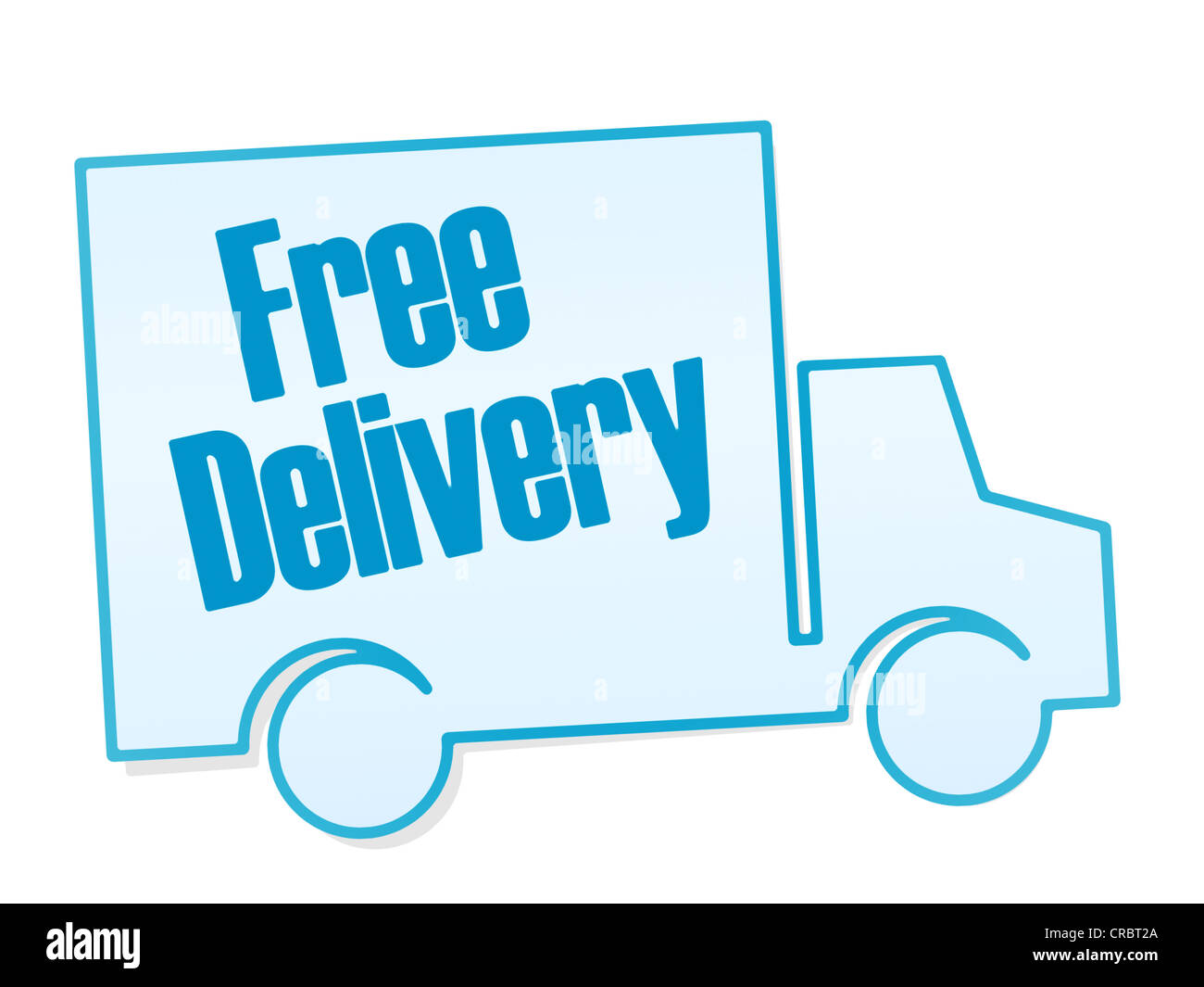 Free delivery sticker on white background Stock Photo - Alamy