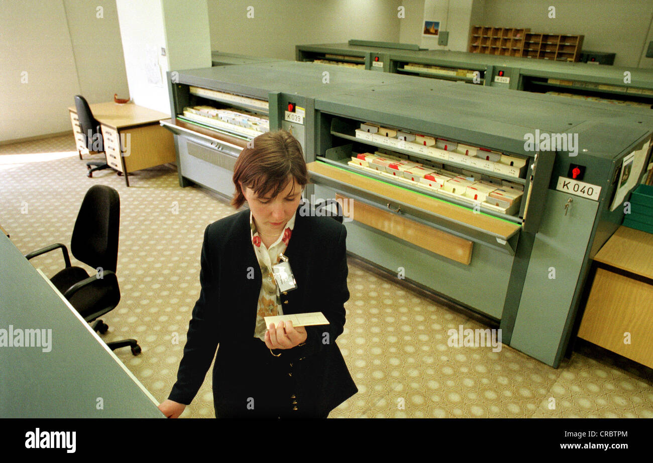 Central archives of the Stasi, index-F16 Stock Photo - Alamy