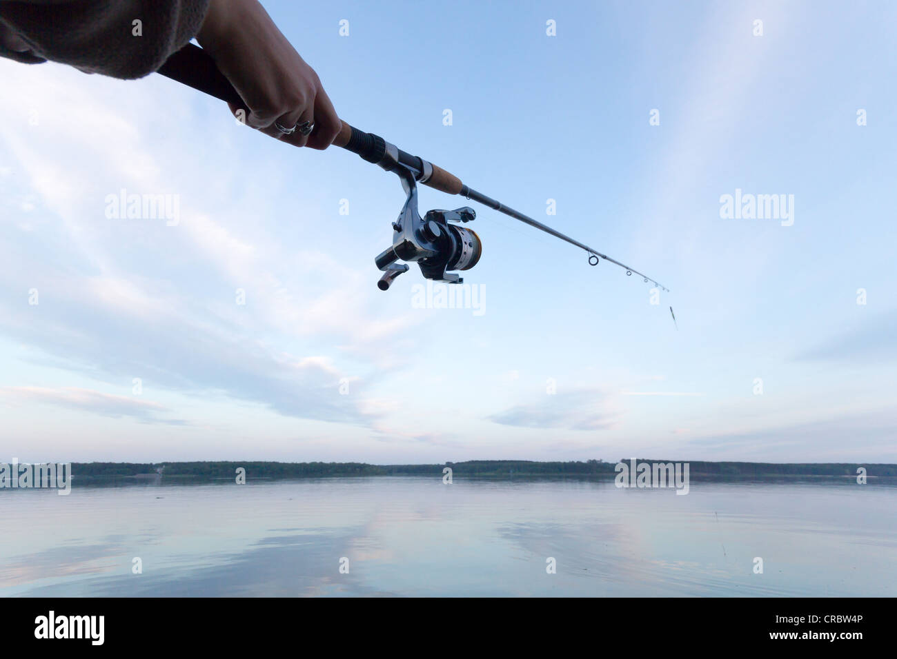 fishing, fishing in a lake, nature series Stock Photo - Alamy