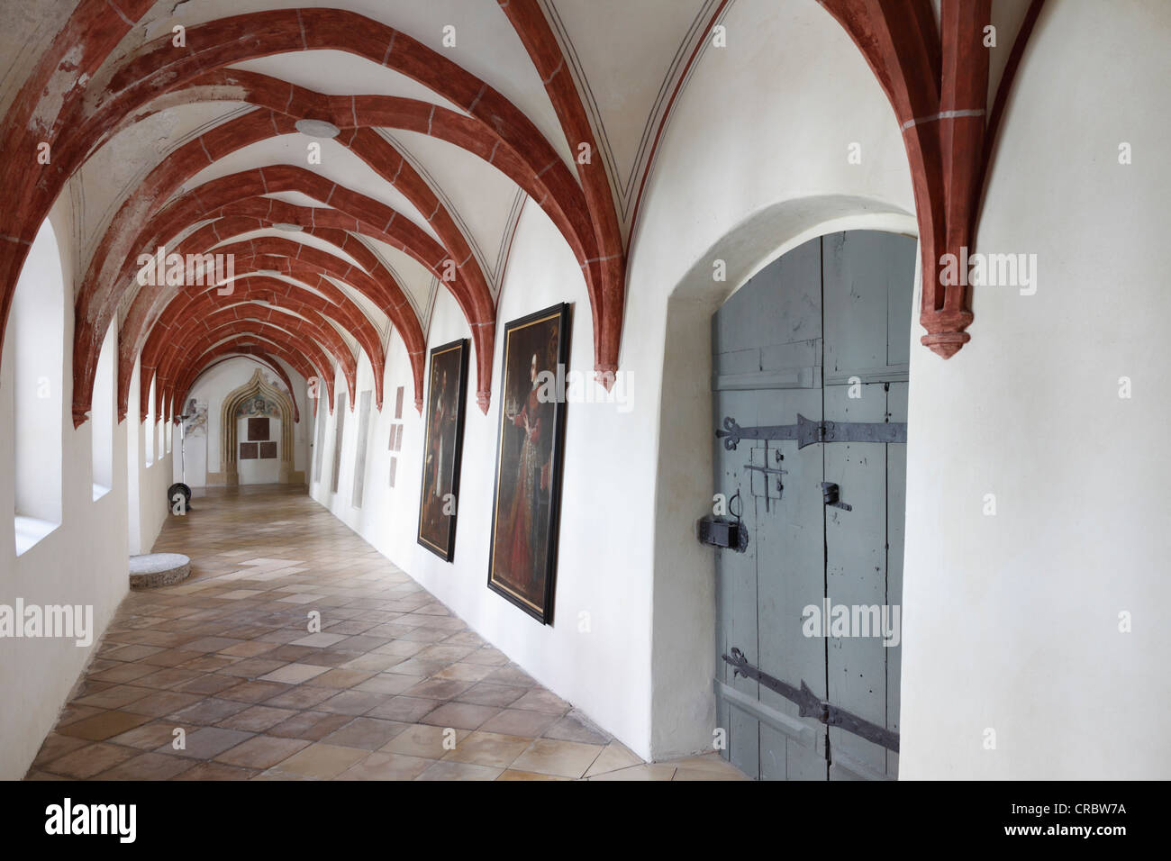 Cloister, Seeon Abbey, Chiemgau, Upper Bavaria, Bavaria, Germany ...