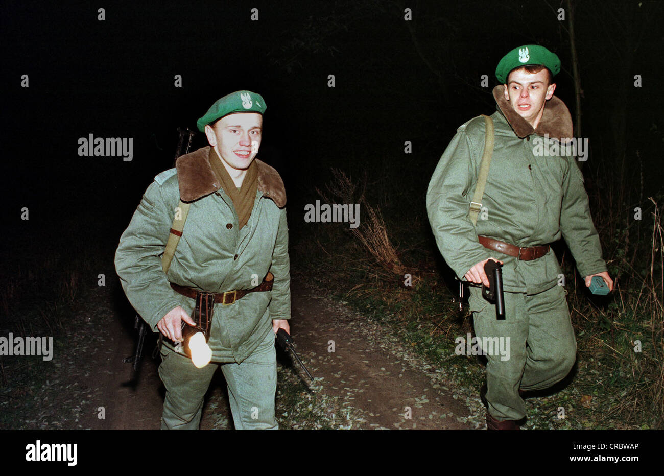 Polish border guards on patrol use, Slubice, Poland Stock Photo - Alamy