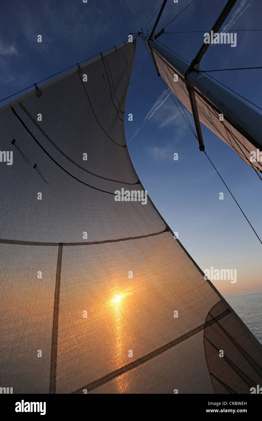 Sailing no wind sunset ijsselmeer hi-res stock photography and images ...