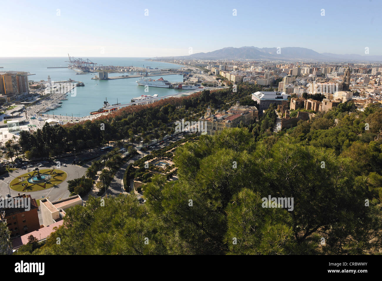 Elevated view malaga spain hi-res stock photography and images - Alamy