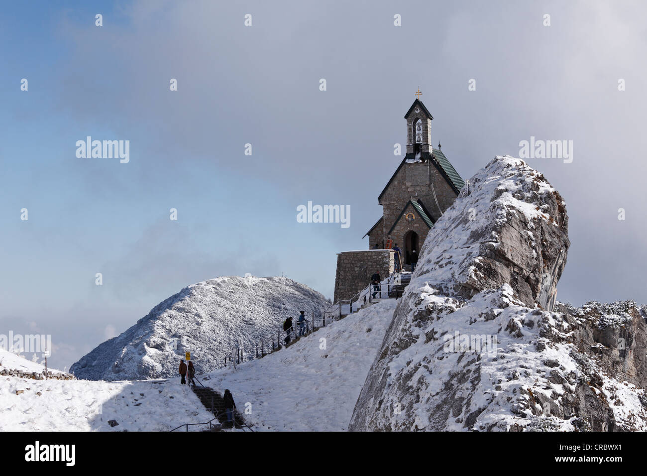 Wendelsteinkircherl, church on Mt Wendelstein, Mt Wendelstein, Mangfall ...