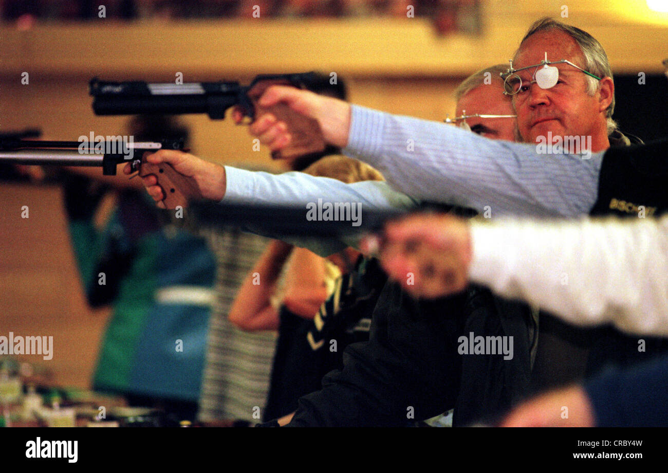 Shooting competition in a Sportschuetzenverein, Berlin, Germany Stock ...