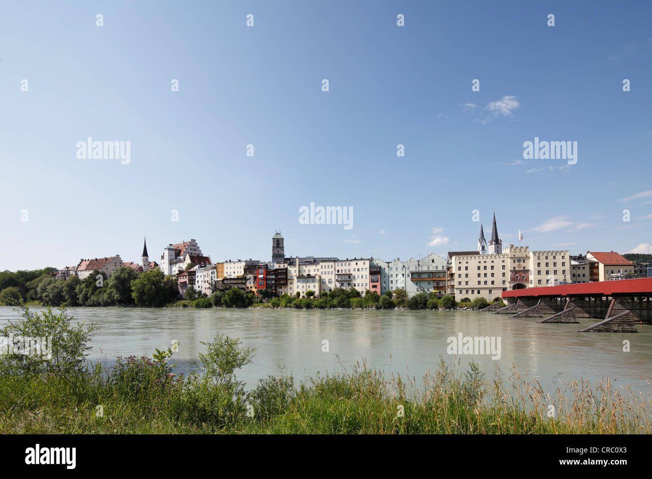 Wasserburg am Inn with River Inn, Upper Bavaria, Bavaria, Germany ...