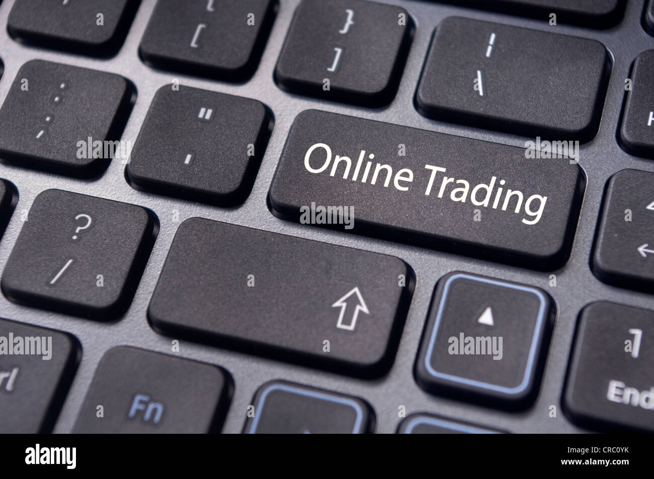 keyboard enter key with message, for online or internet trading ...