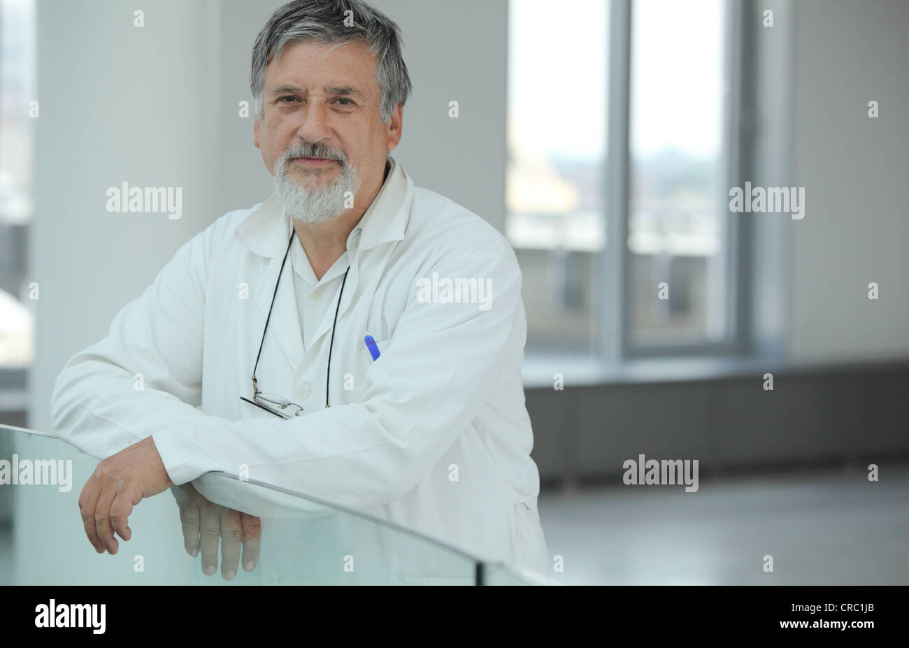 Renowned scientist/doctor in a research center/hospital looking ...