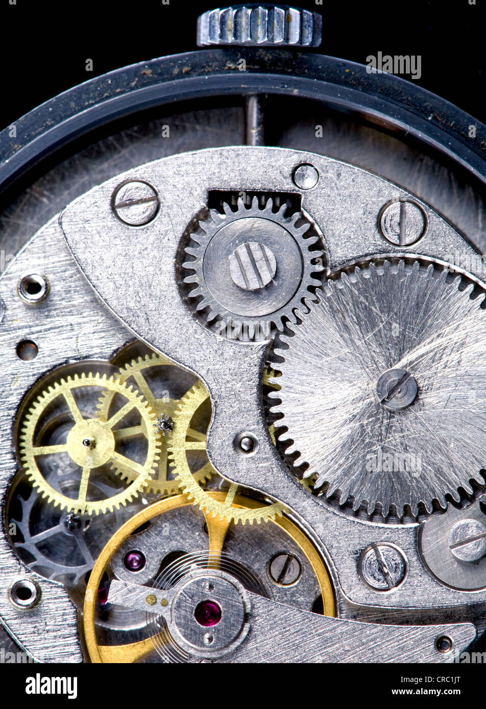 clockwork of old watch close-up Stock Photo - Alamy