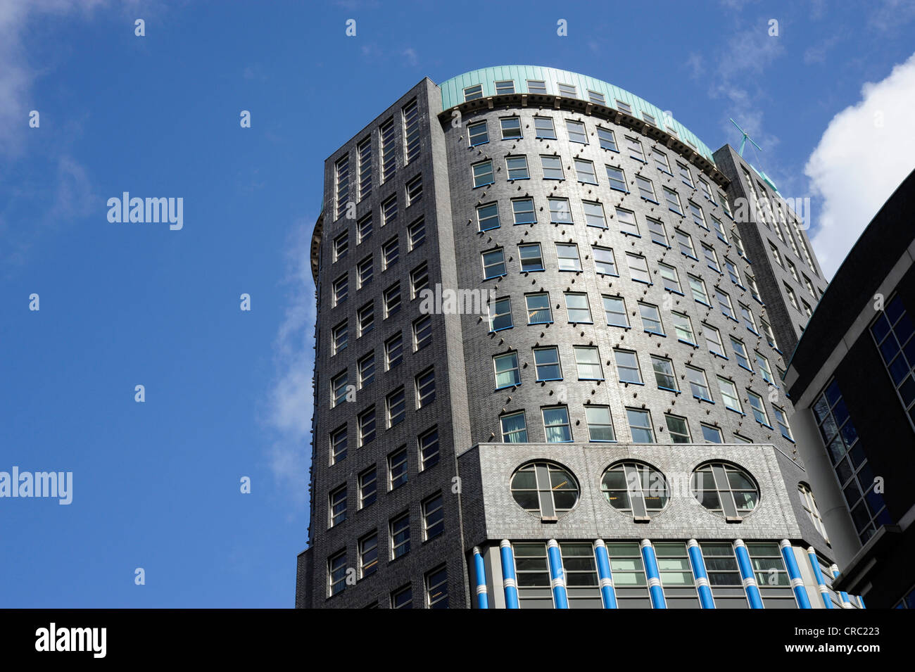 Muzentoren tower, an office building by architect Rob Krier, Den Haag ...