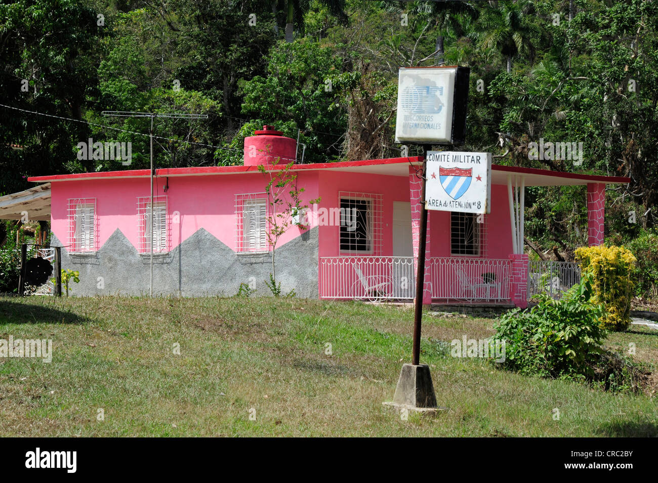 Pink house, Valle de Vinales, Pinar del Rio province, Cuba, Greater ...