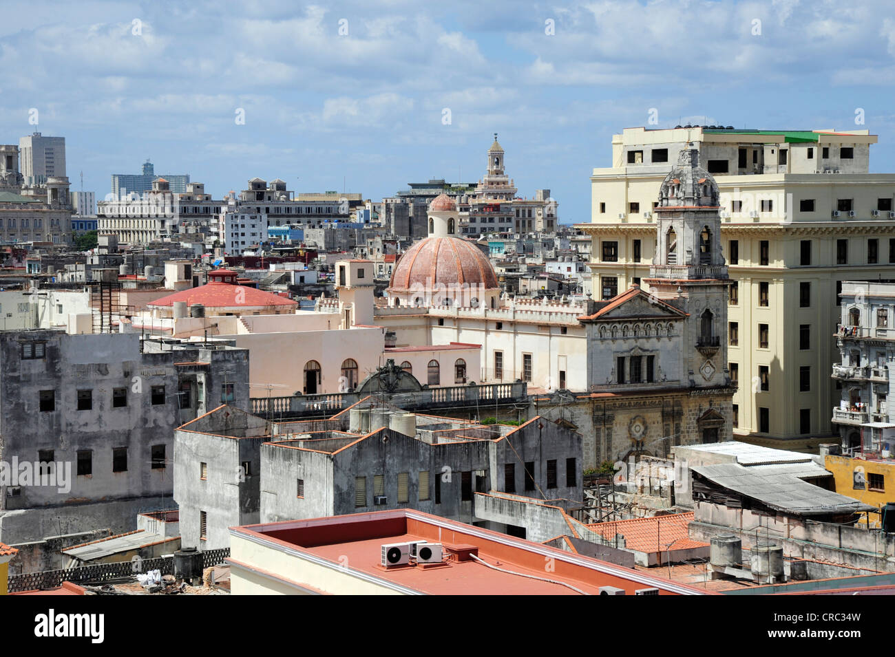 View over the rooftops, historic district of Havana, Habana Vieja, Old ...