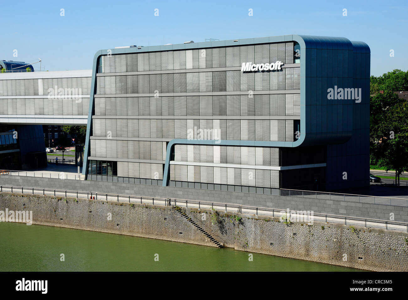 Wing of a Microsoft office building, modern architecture at the ...