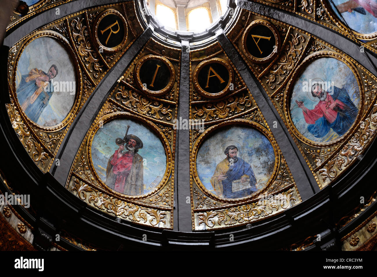 Place of pilgrimage, ceiling painting in the church cupola, monastery ...