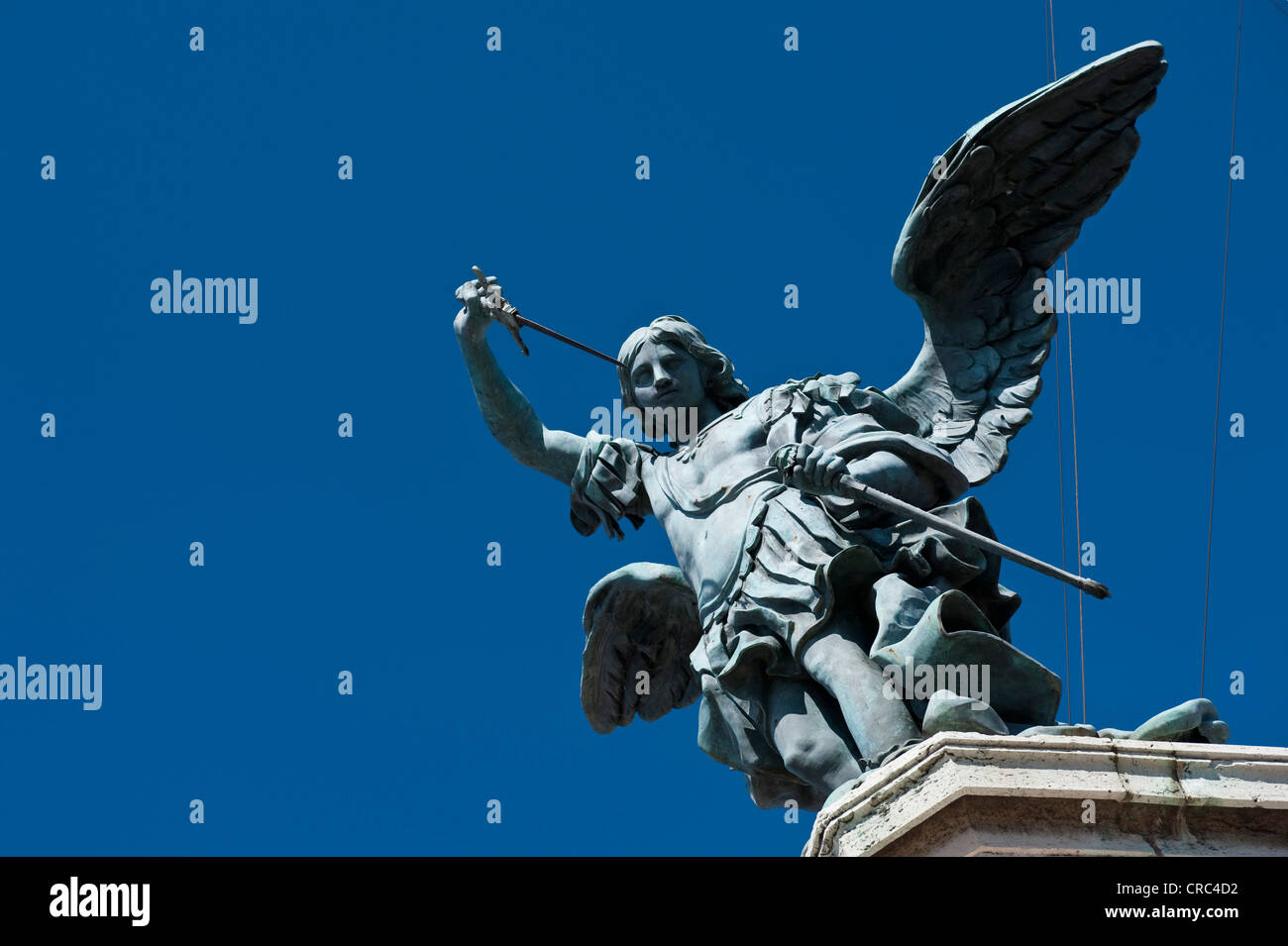 Archangel Michael on the Castel Sant'Angelo, Rome, Italy, Europe Stock ...