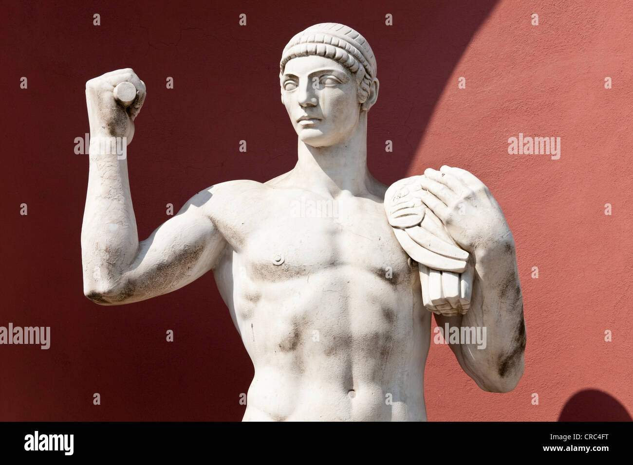 Statue of an athlete at the entrance to the Foro Italico, Rome, Italy ...