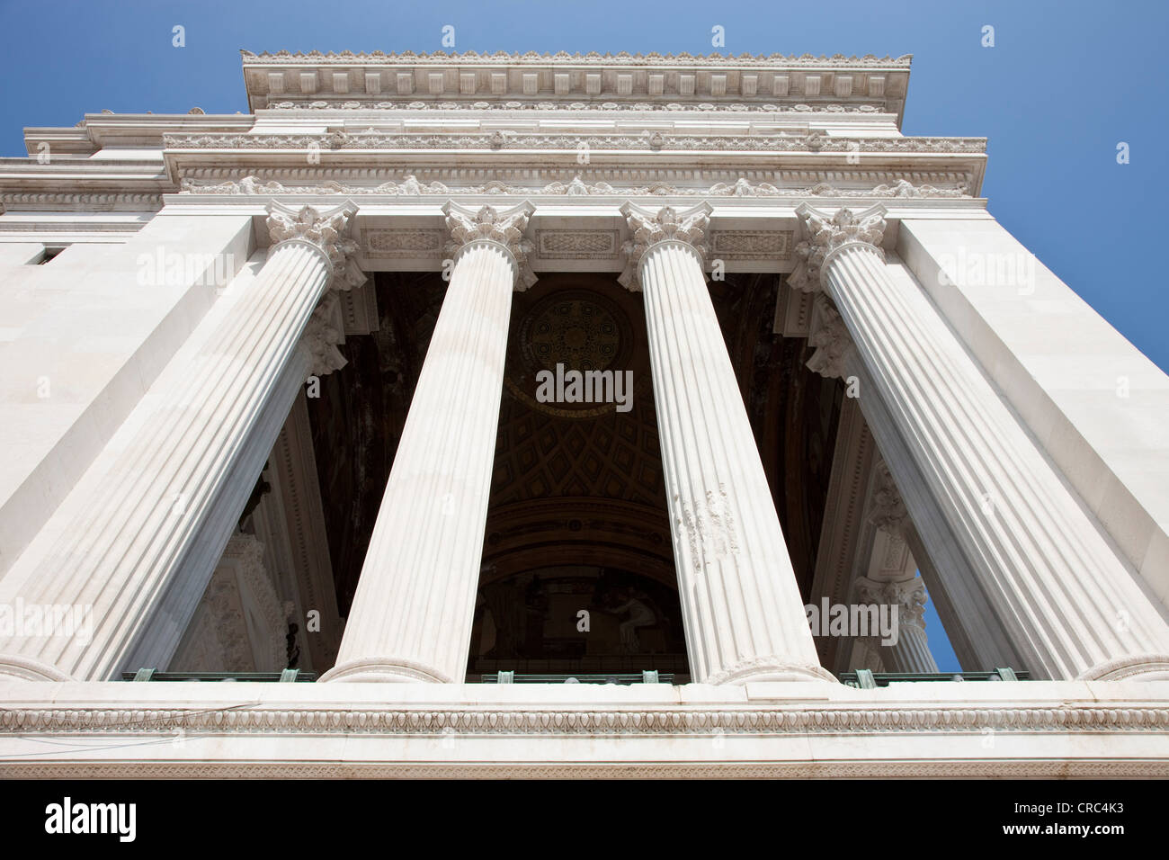 Pillars of marble, at the back of Il Vittoriano monument, Rome, Italy ...